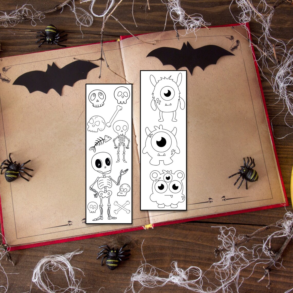 Halloween Bookmarks Coloring, Coloring Pages Download, Printable ...