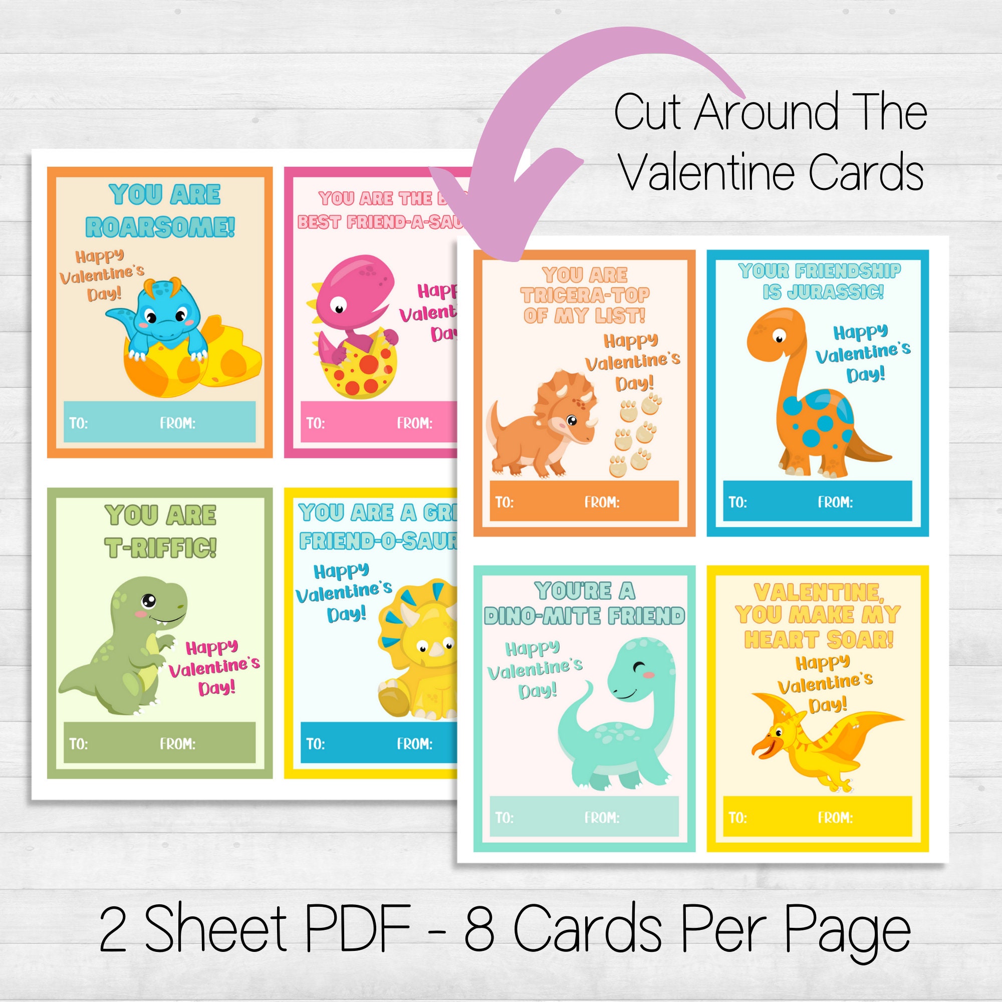 Valentine Card Bundle, Printable Valentine Cards for Classroom, Emoji ...