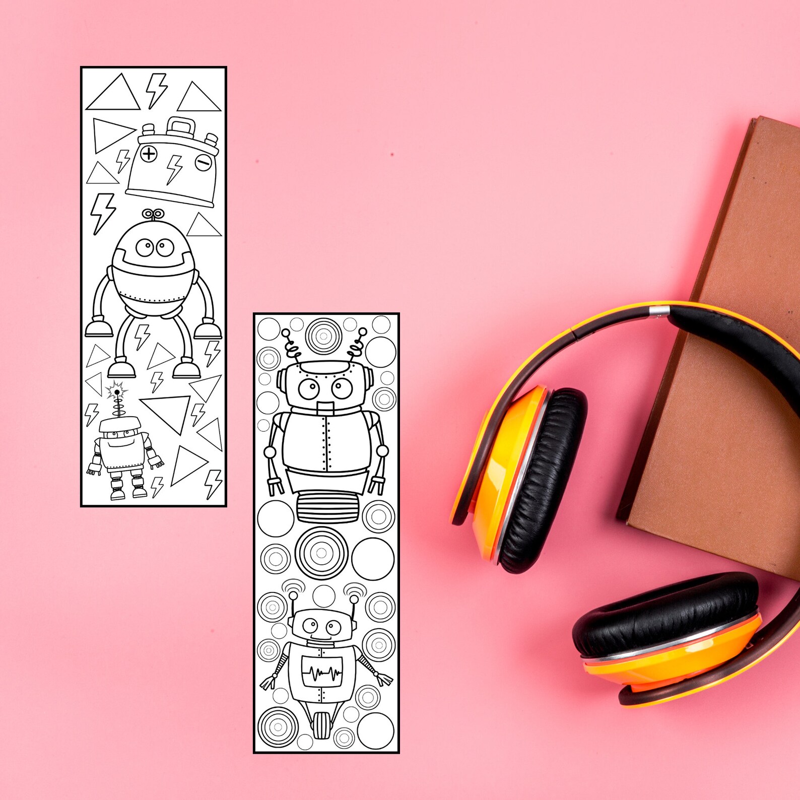 Robot Party Favor, Printable Bookmarks to Color, Reading Rewards for ...
