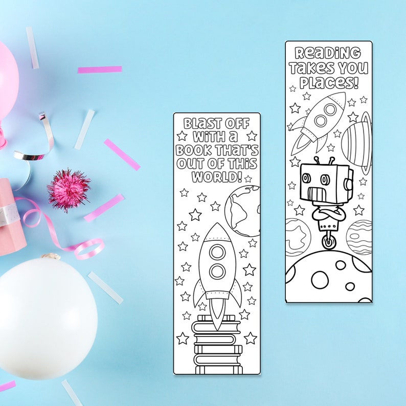 Bookmarks for Boys, Astronaut Coloring Page, Space Gift, Advent ...