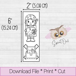 Bookmarks to Color, Pirate Party Favors, Printable Gifts, Reading ...