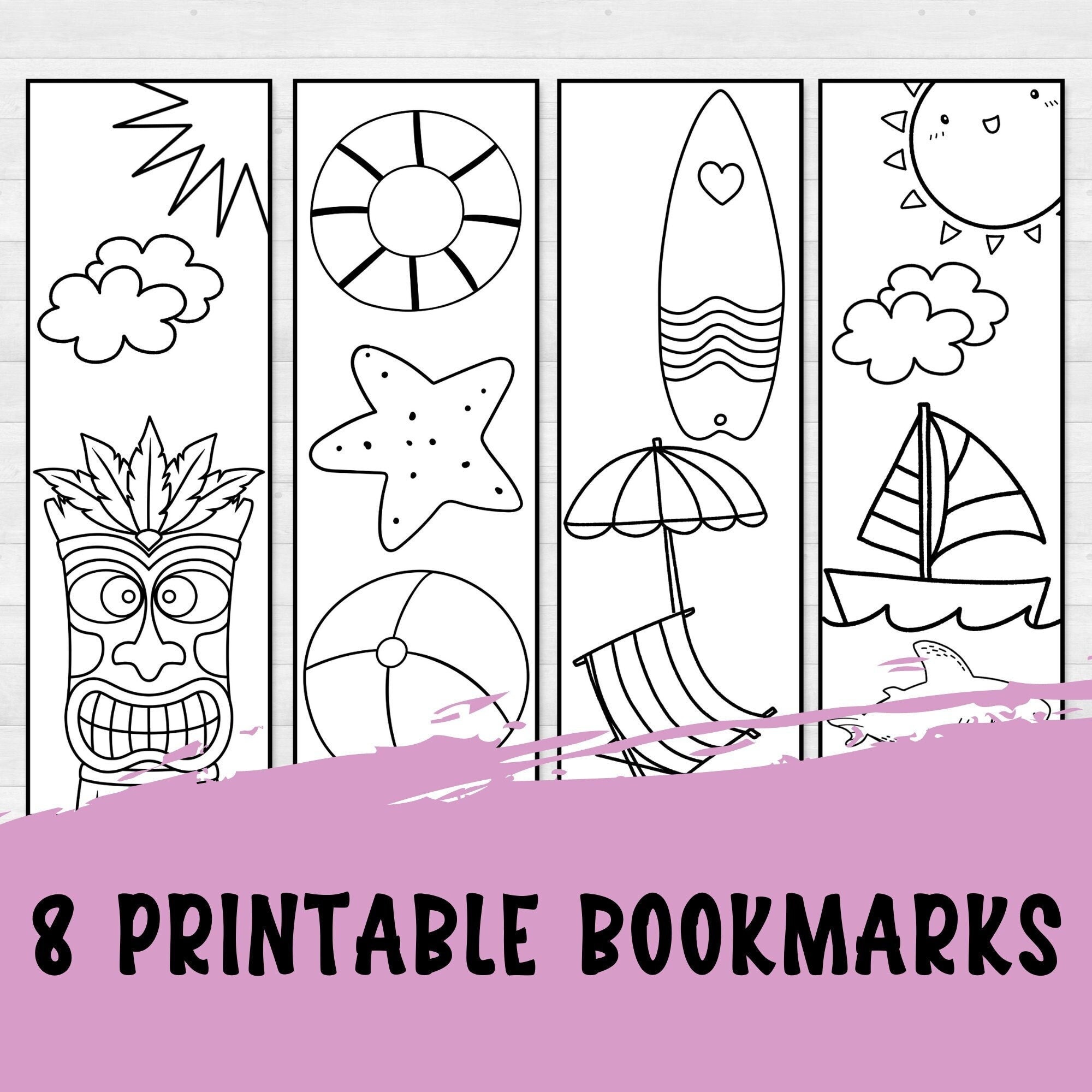 Beach Bookmark, Cheap Gifts for Teens, Bookmarks to Color, Best Friend ...