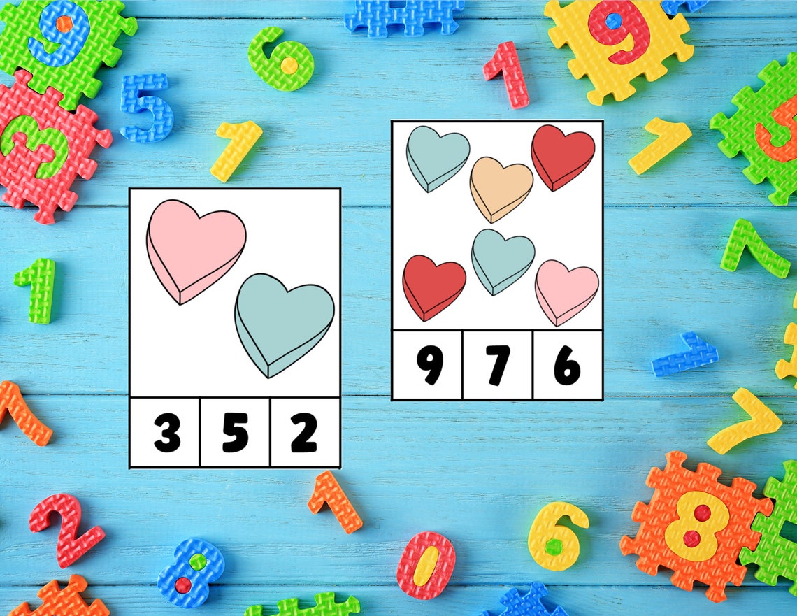 Math Flashcards, Counting Clip Cards, Homeschool Downloads, Printable ...