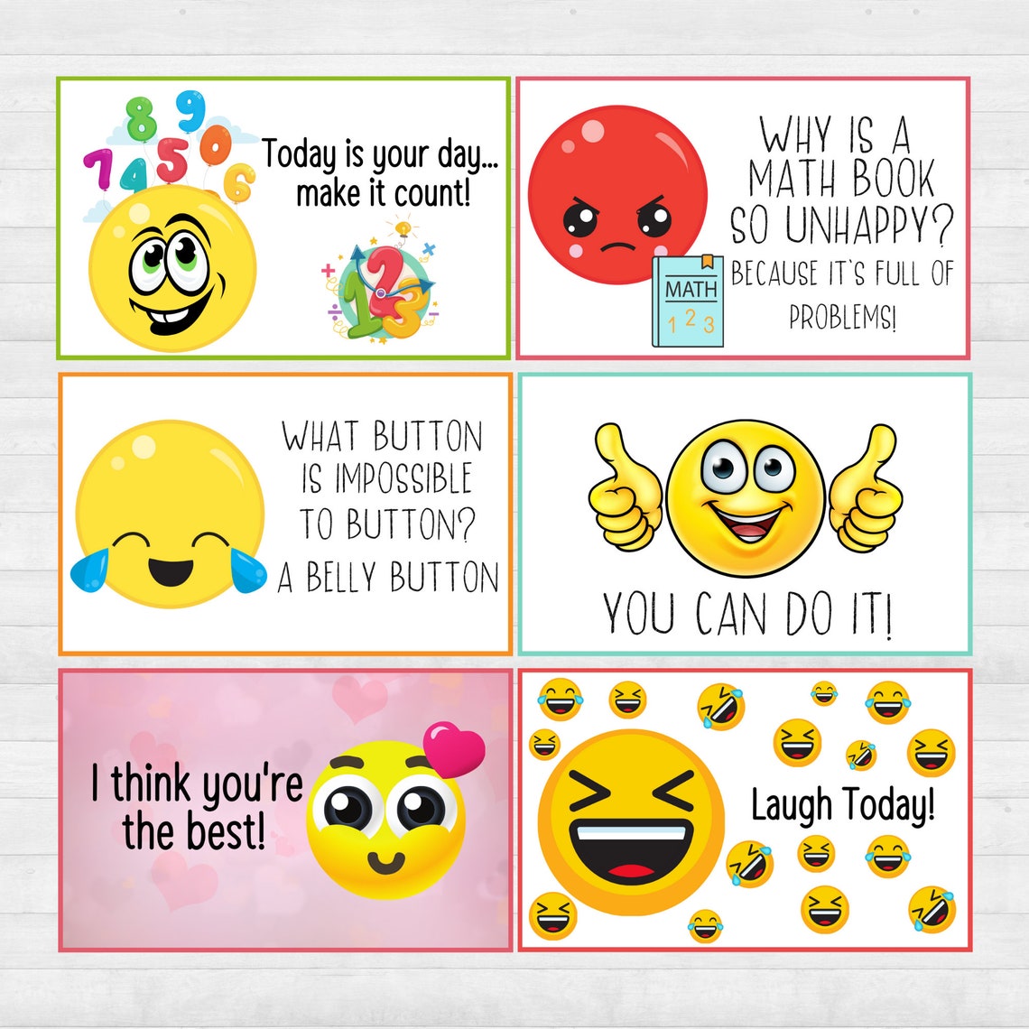 Emoji Gifts Printable Lunchbox Notes Lunch Box (Instant Download) - Etsy