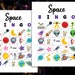 Space Bingo Cards Printable, Birthday Bingo for Kids, Space Birthday ...
