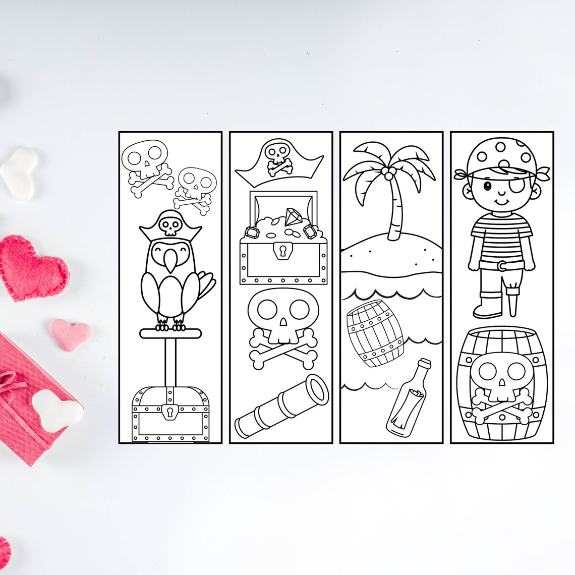 Bookmarks to Color, Pirate Gifts for Kids, Cheap Party Favors, Reading ...