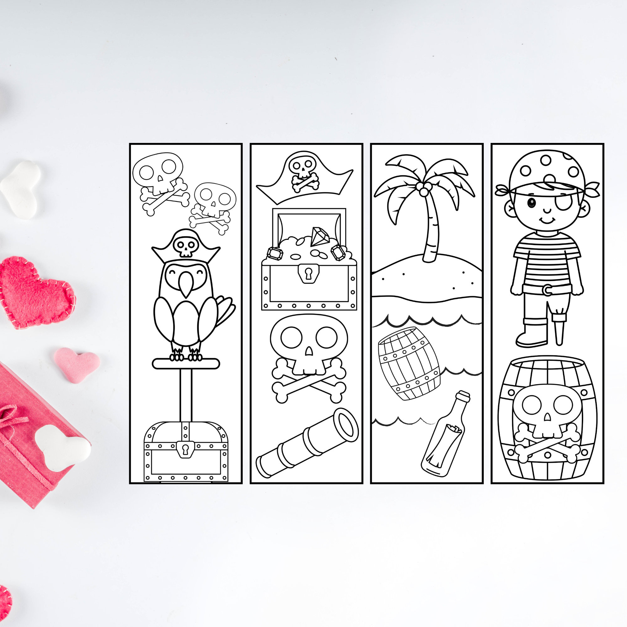 Bookmarks to Color, Pirate Gifts for Kids, Cheap Party Favors, Reading ...