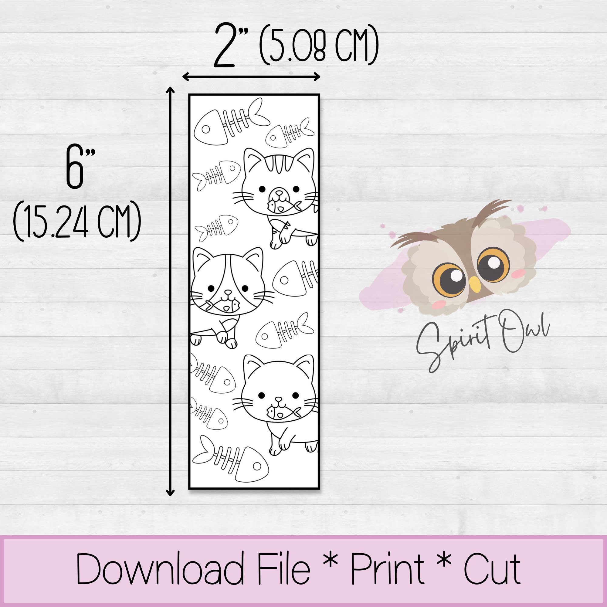 Cat Bookmark Printable, Bookmarks to Color, Advent Calendar Fillers ...