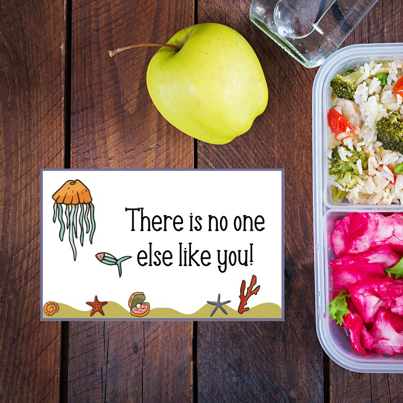 Mermaid Note Cards, Mermaid Gifts for Girls, Lunchbox Note Printable ...