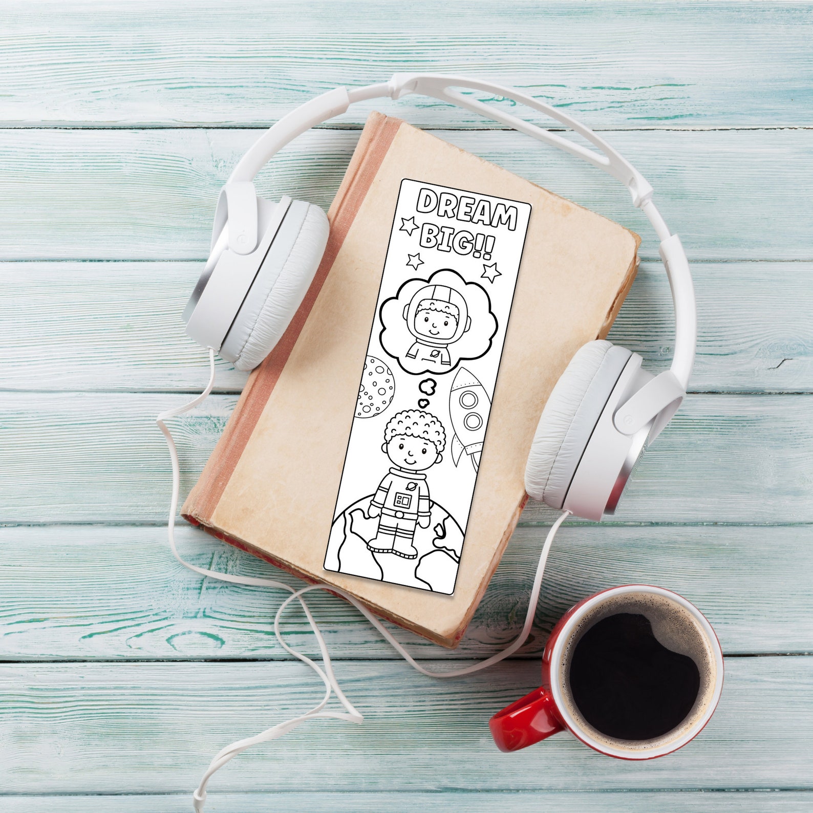 Alien Bookmark, Printable Bookmarks for Kids, Space Party Favors ...