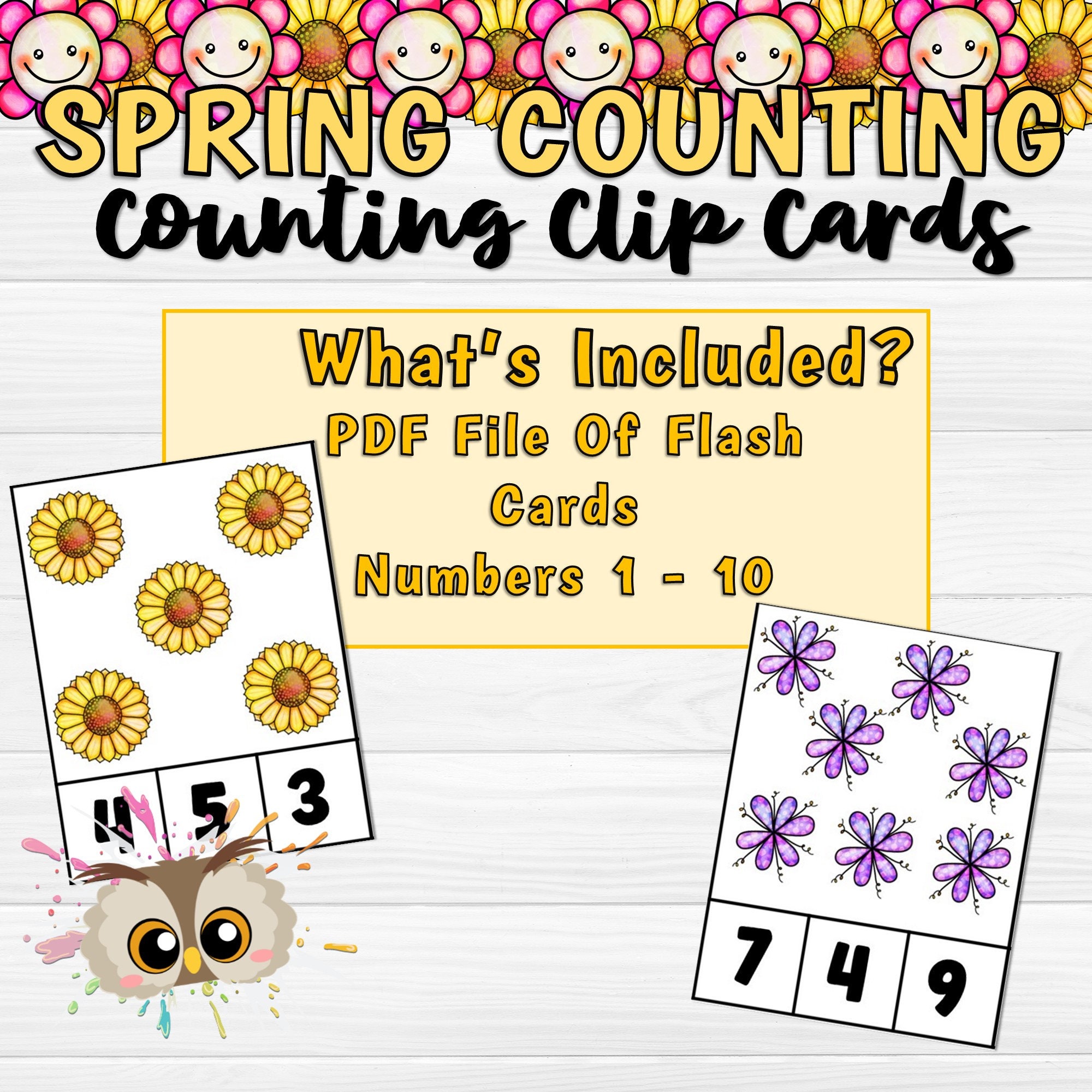 Counting Clip Cards, Homeschool Math, Flashcards, Printable Learning ...