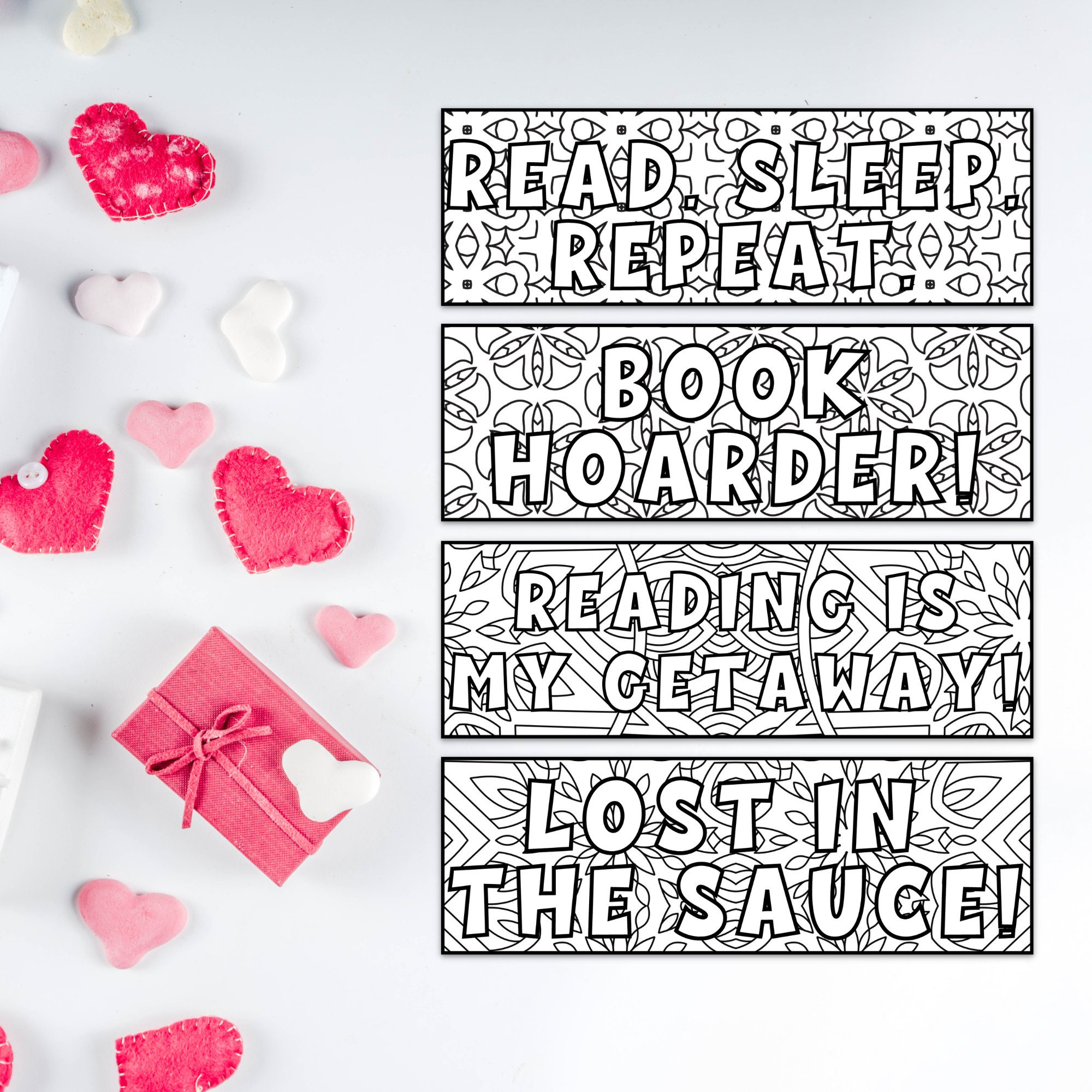 Zentangle Bookmark, Bookmarks to Color, Book Club Gift Ideas, Reading ...