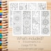 Floral Bookmark, Mandala Coloring Pages, Stocking Stuffers for College ...