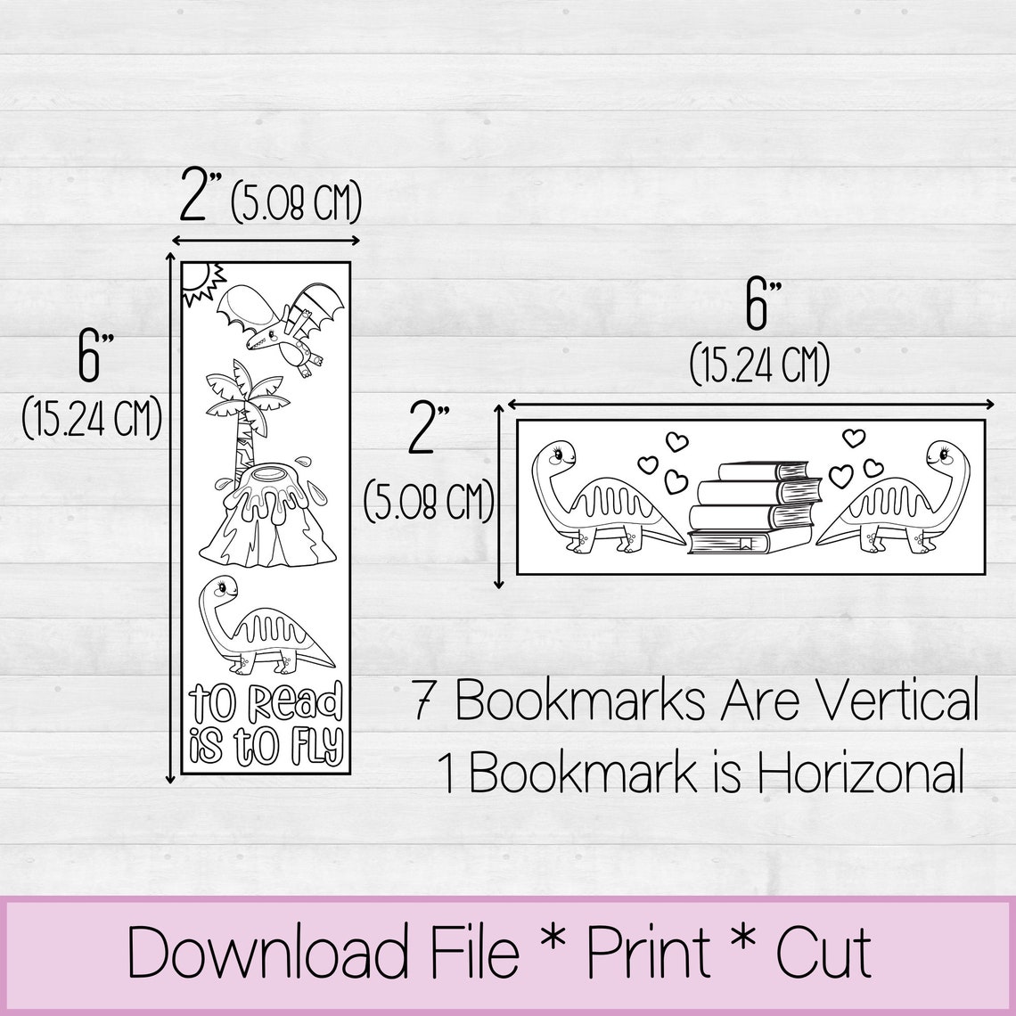 Dinosaur Gifts for Girls Bookmarks to Color Cheap Party - Etsy Canada