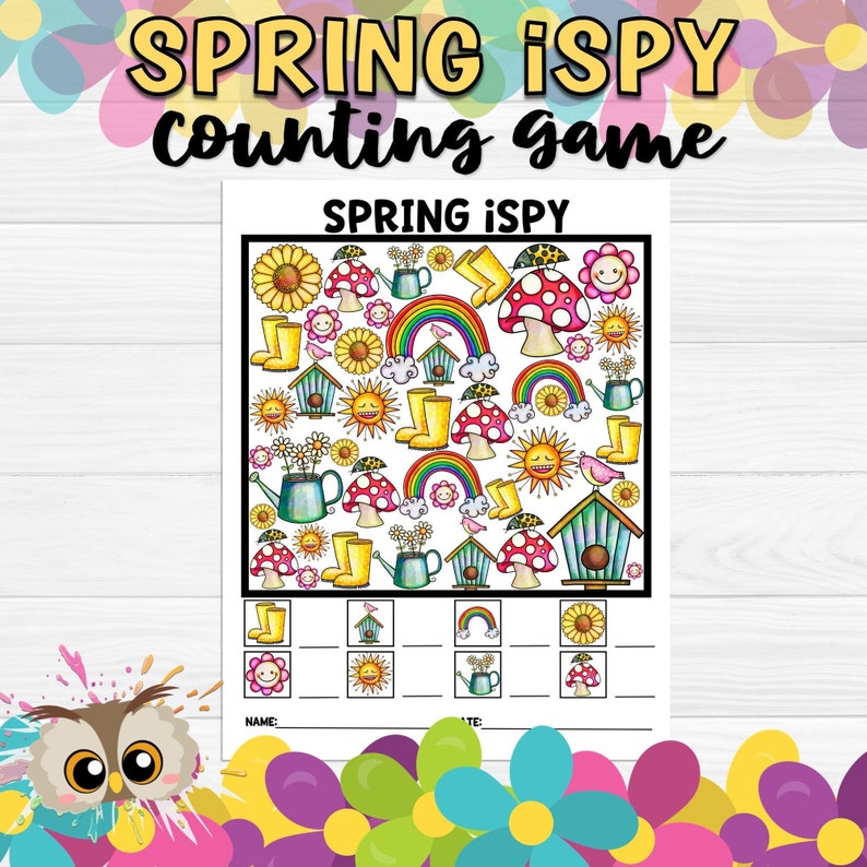 Spring Games, Ispy Kids Printable, Spring Activities for Kids ...