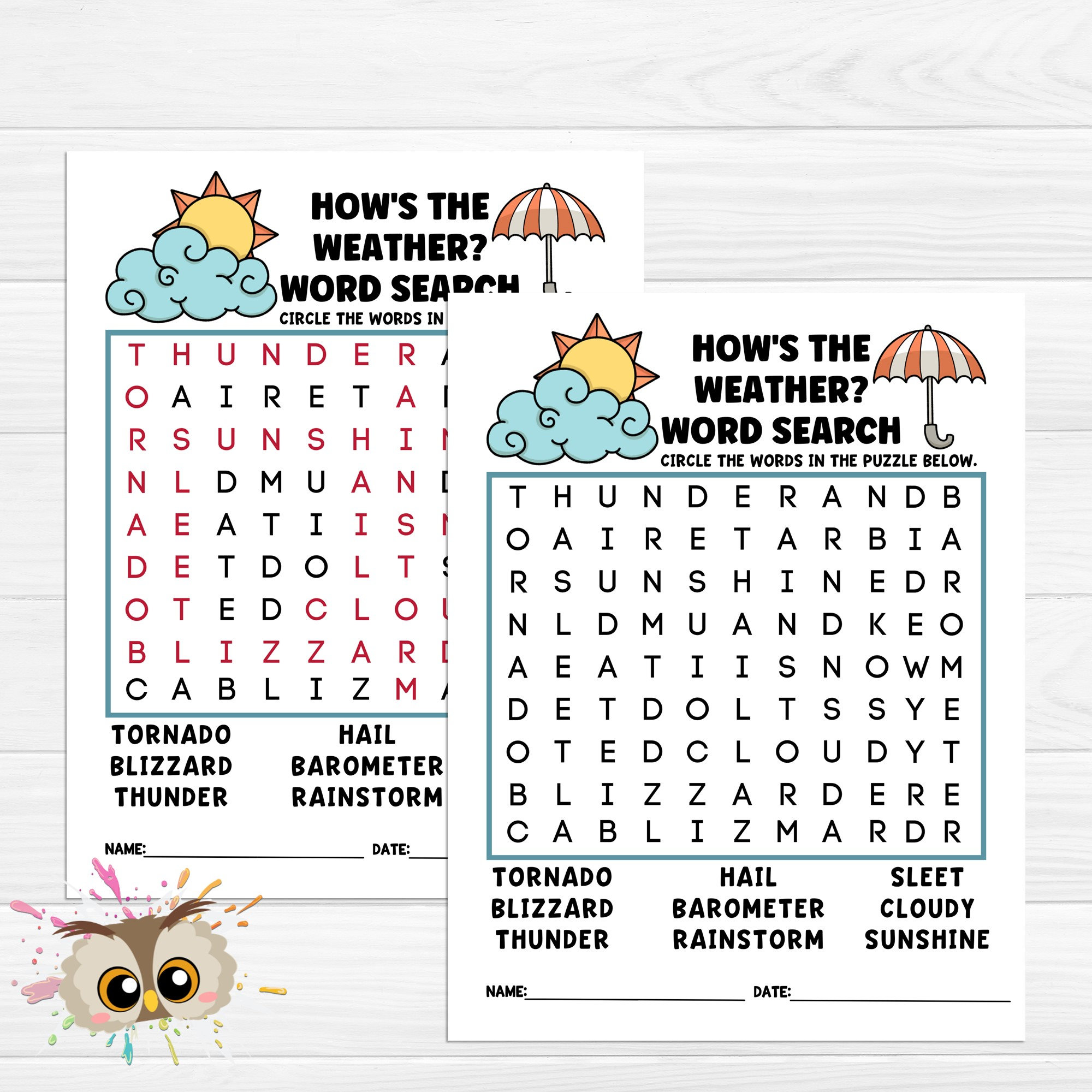Word Search for Kids, Weather Activities, Homeschool Printables ...