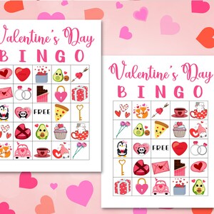 Valentine Bingo for Kids, Valentines Day Printable Game, Valentines Day ...