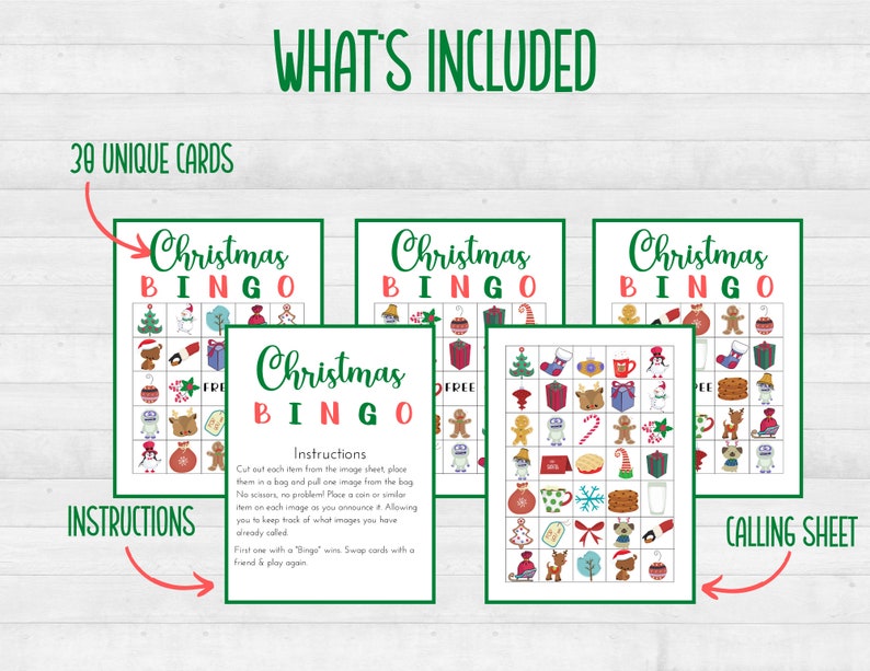 Christmas Bingo Printable, Classroom Games, Printable Christmas Games ...