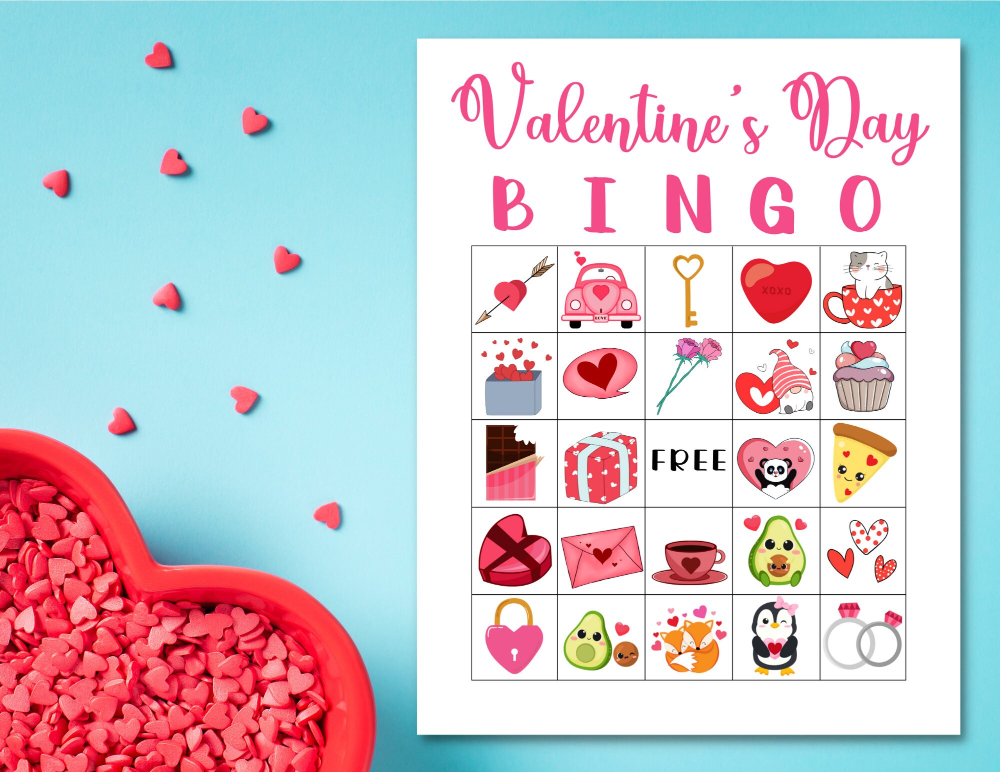 Valentine Bingo for Kids Valentines Day Printable Game - Etsy