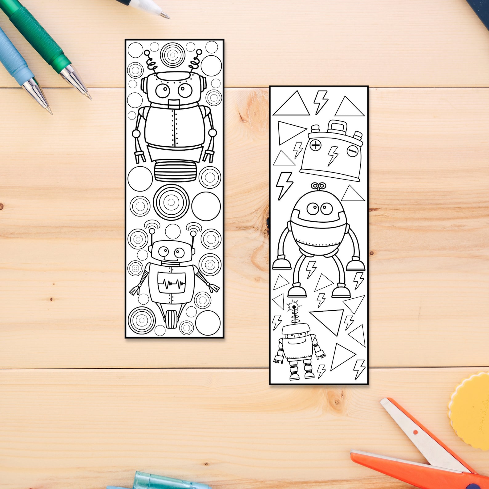 Robot Party Favor, Printable Bookmarks to Color, Reading Rewards for ...