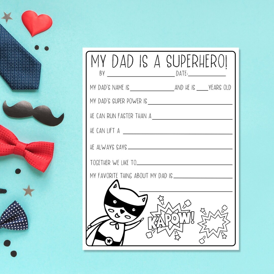 Superhero Dad Gift, Dad Birthday Gift From Son, Last Minute Gift Ideas ...