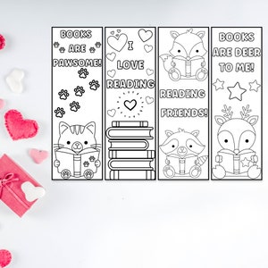 Woodland Animal Coloring Pages, Bookmarks to Color, Reading Rewards ...