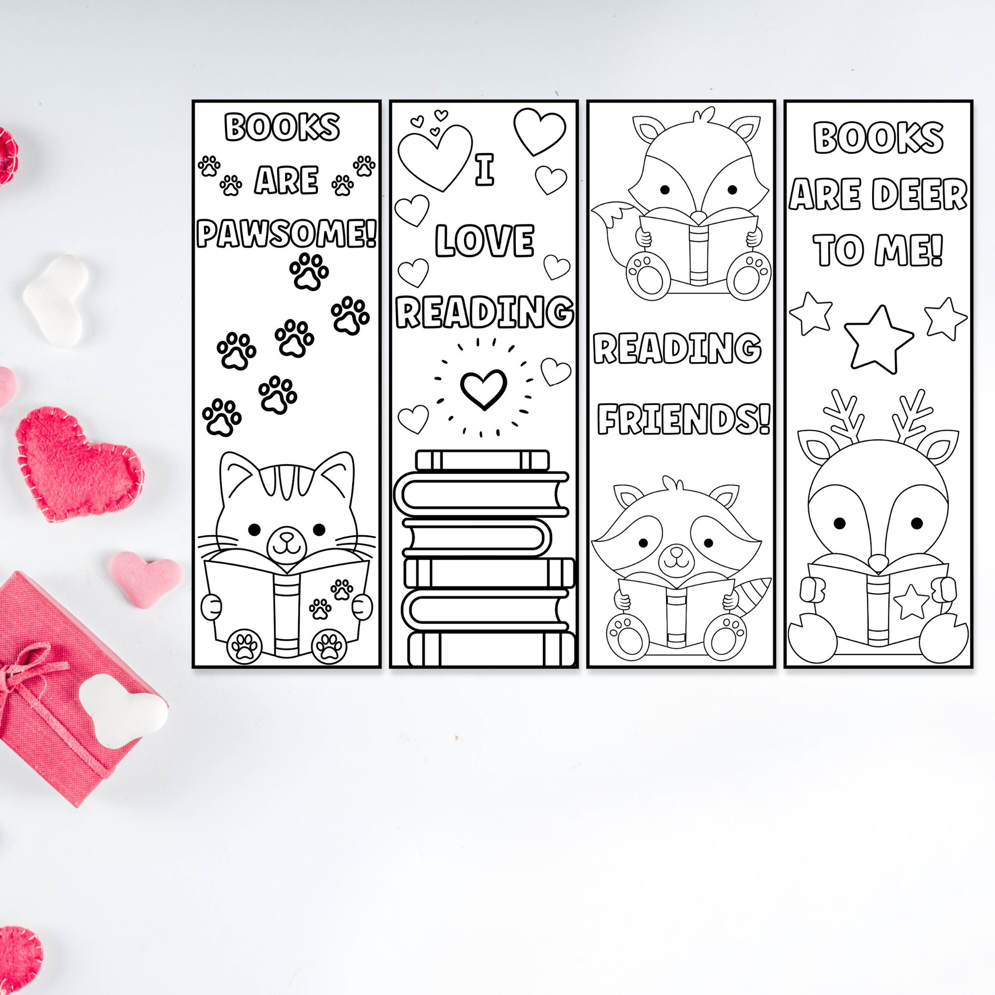 Woodland Animal Coloring Pages, Bookmarks to Color, Reading Rewards ...