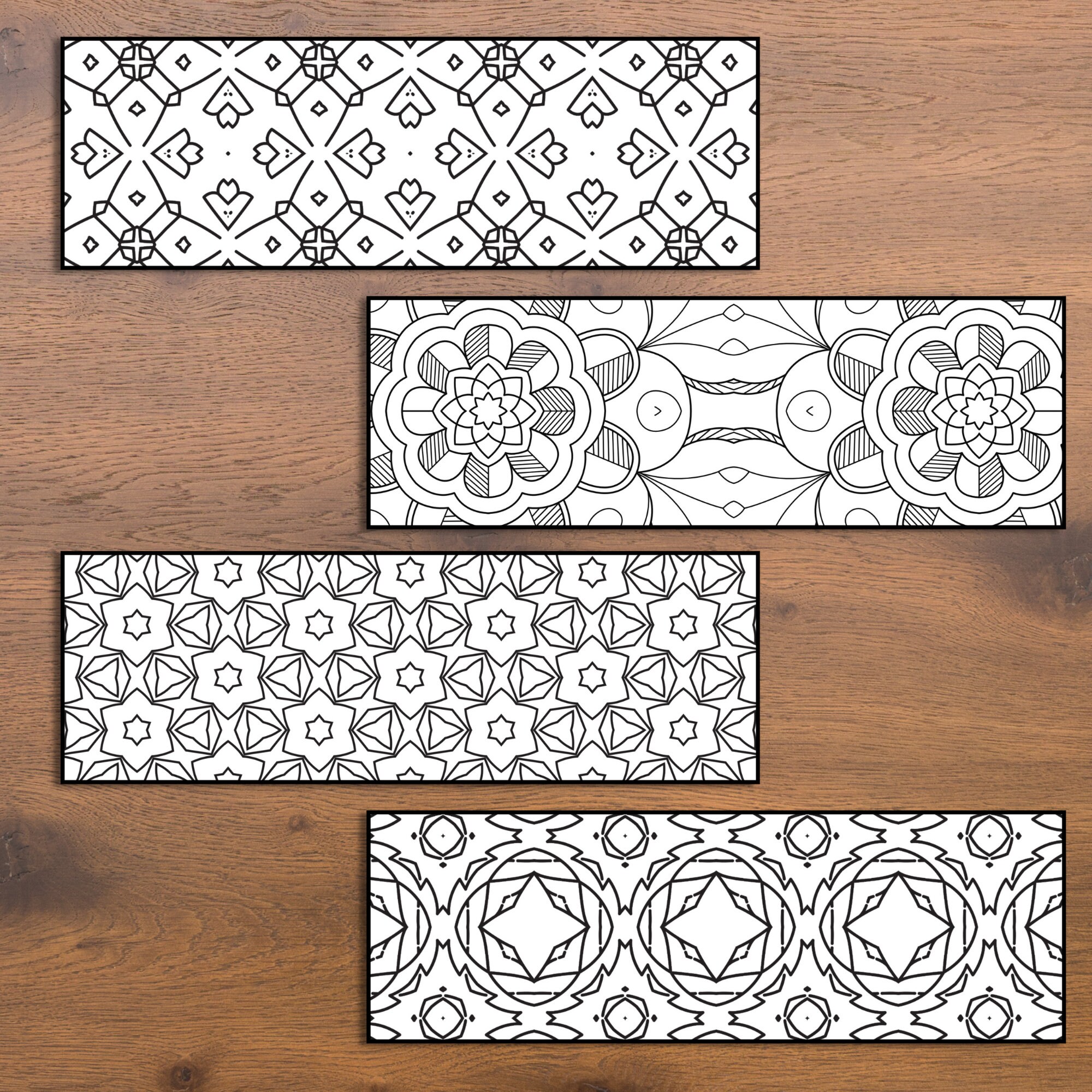 Zentangle Bookmark, Coloring Bookmarks Mandala, Hanukkah Gifts ...