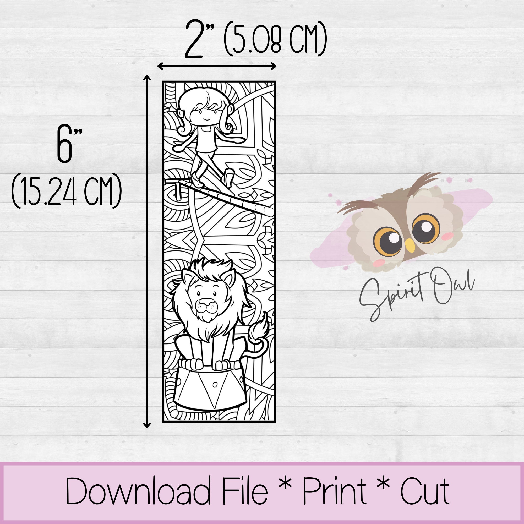 Zentangle Bookmark, Circus Birthday Party Favors, Mandala Coloring Page ...