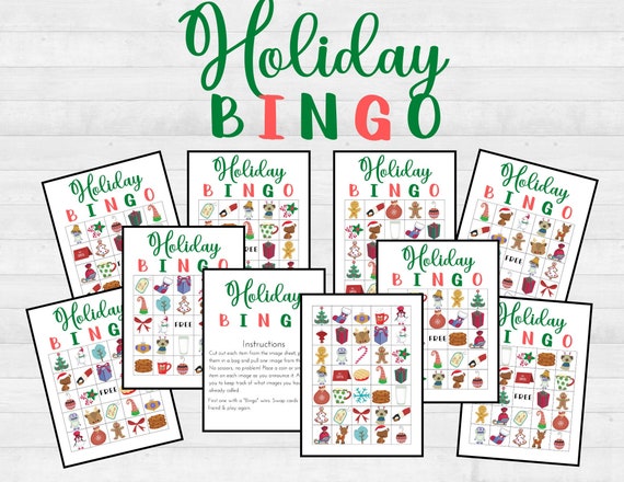 Holiday Bingo Cards Printable Classroom Games Printable | Etsy