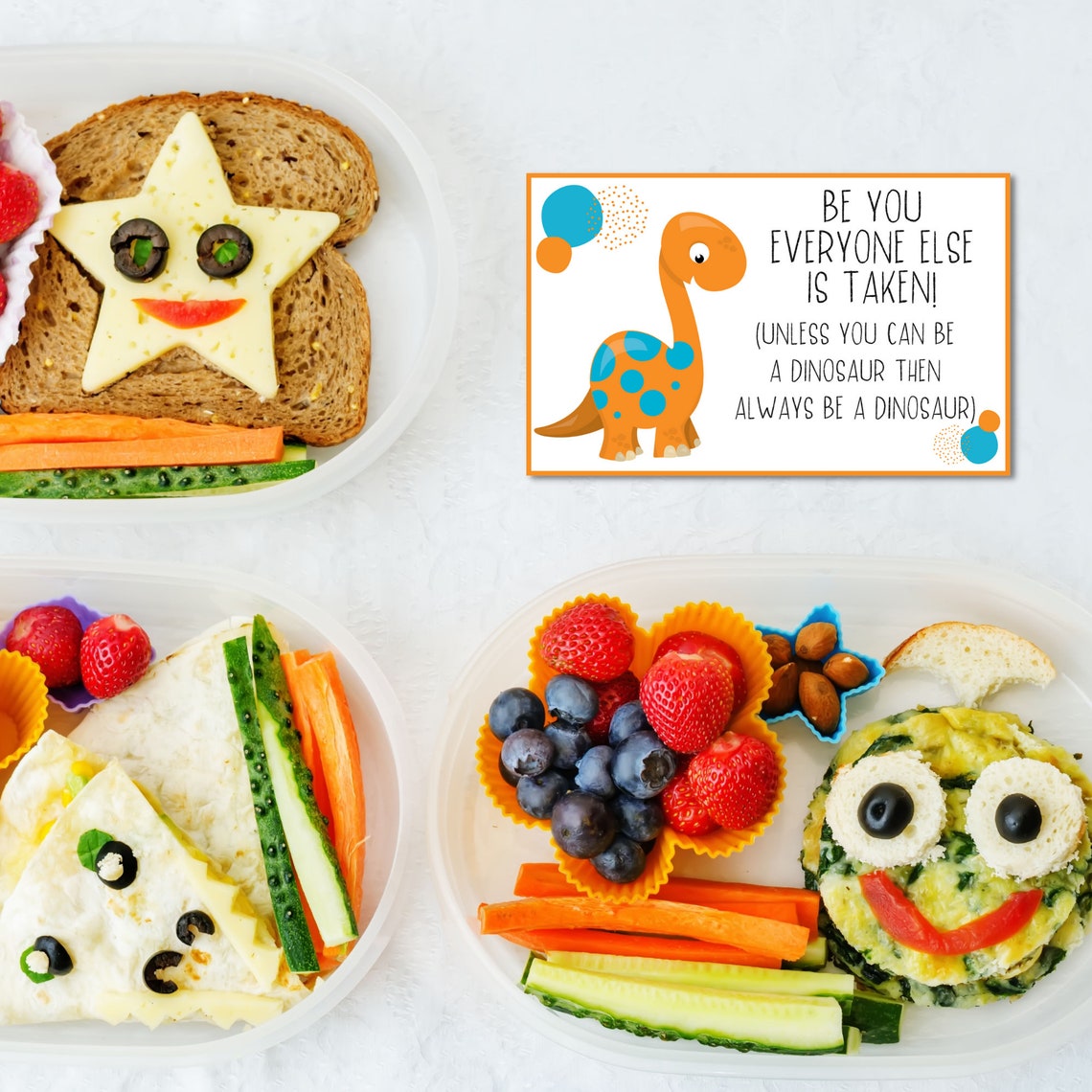 Dinosaur Lunch Box Notes, Lunchbox Notes Printable, Affirmation Cards ...