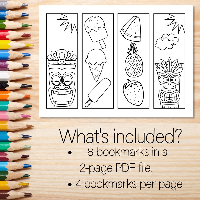 Beach Bookmark, Cheap Gifts for Teens, Bookmarks to Color, Best Friend ...