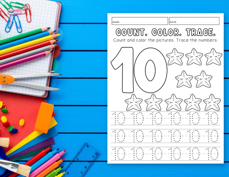 Math Activity Book, Ocean Coloring Book, Counting Worksheets, Number ...