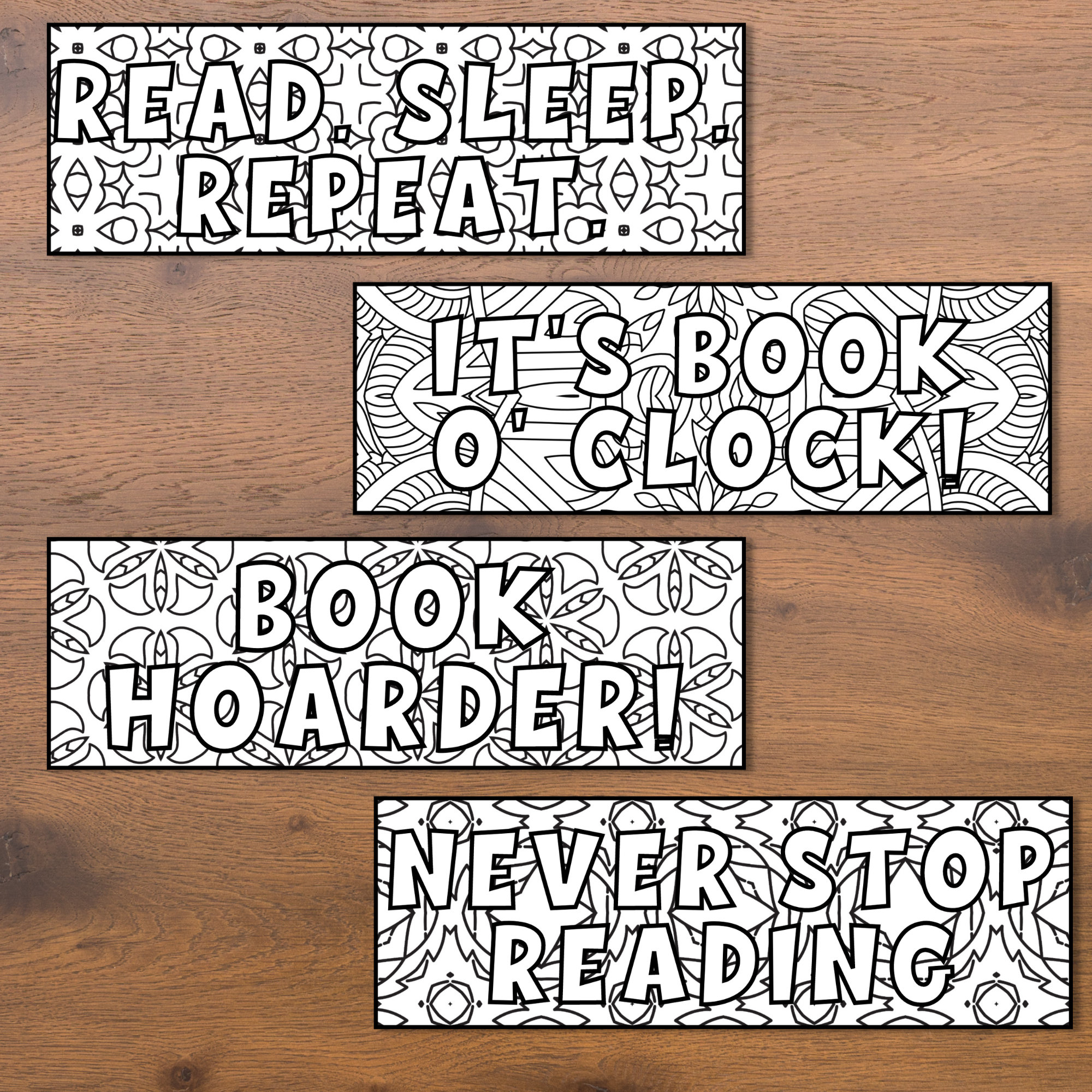 Zentangle Bookmark, Bookmarks to Color, Book Club Gift Ideas, Reading ...