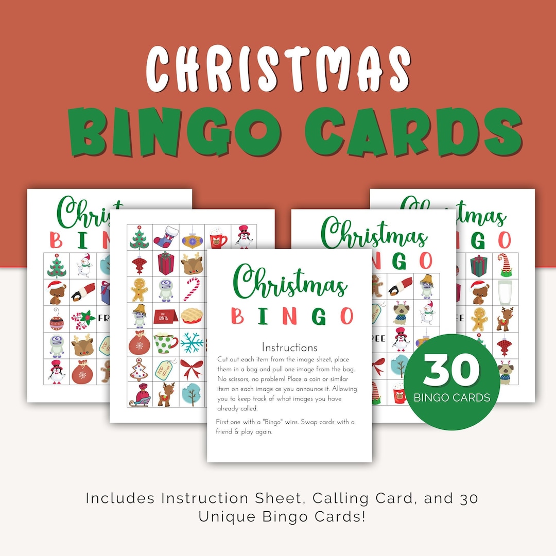 Christmas Bingo Printable, Classroom Games, Printable Christmas Games ...