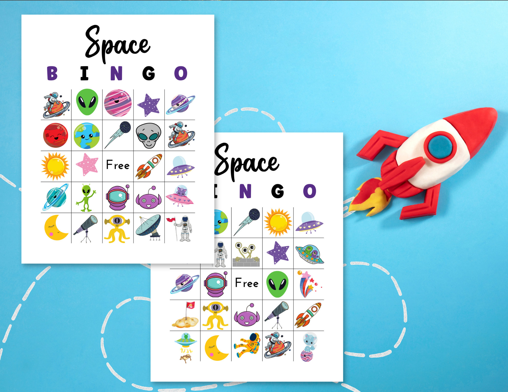 Space Bingo Cards Printable, Birthday Bingo for Kids, Space Birthday ...