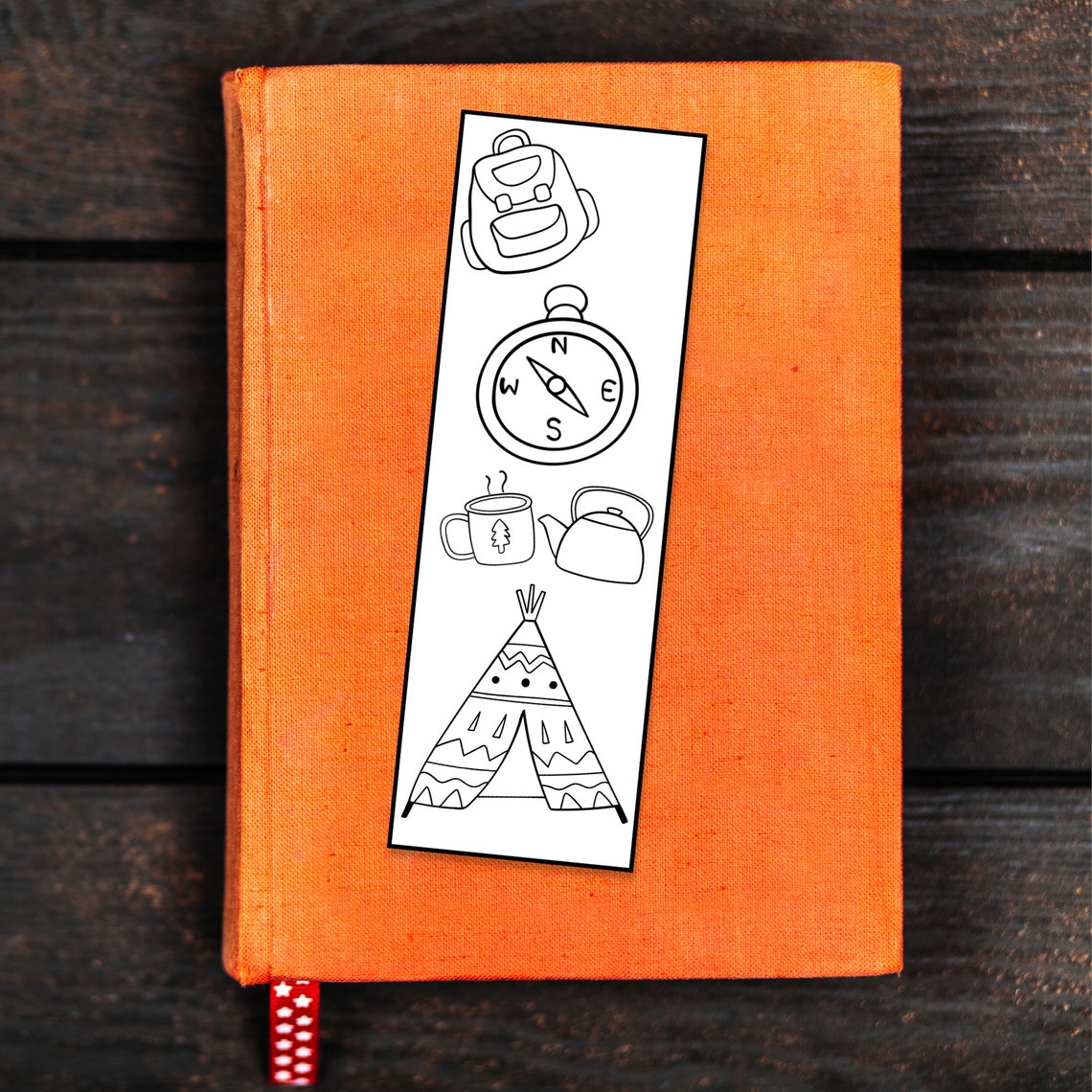 Camping Bookmarks to Color, Woodland Party Favor, Classroom Gifts ...