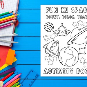 Space Activity Printable, Counting Activities, Kindergarten Tracing ...