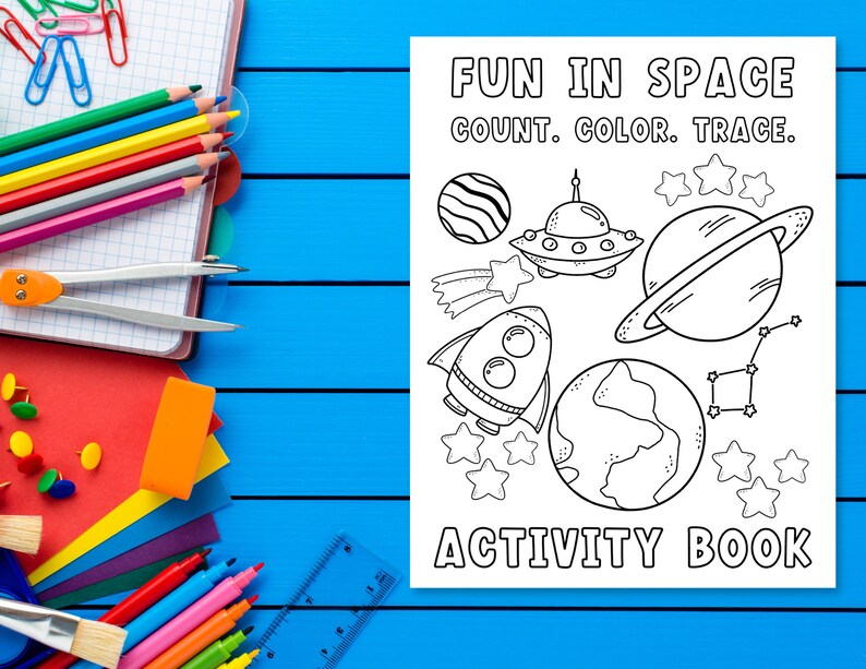 Space Activity Printable, Counting Activities, Kindergarten Tracing ...