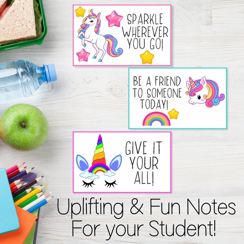 Back to School Gift, Lunchbox Notes Printable, Affirmation Cards for ...