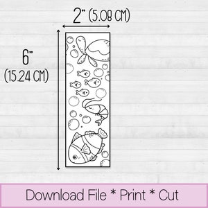 Ocean Bookmarks, Sea Coloring Bookmarks, Cheap Party Favors, Gifts ...