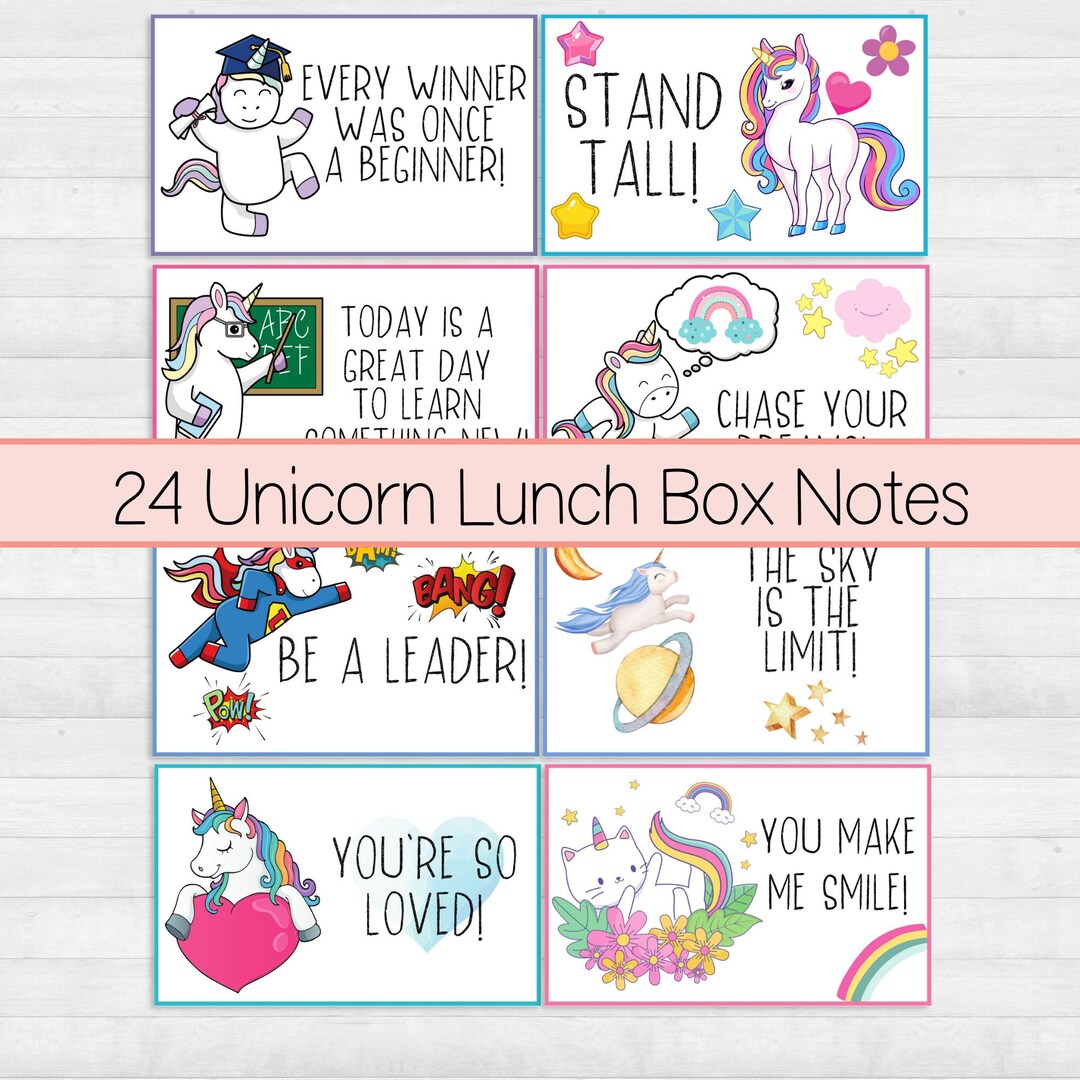 Back to School Gift, Lunchbox Notes Printable, Affirmation Cards for ...