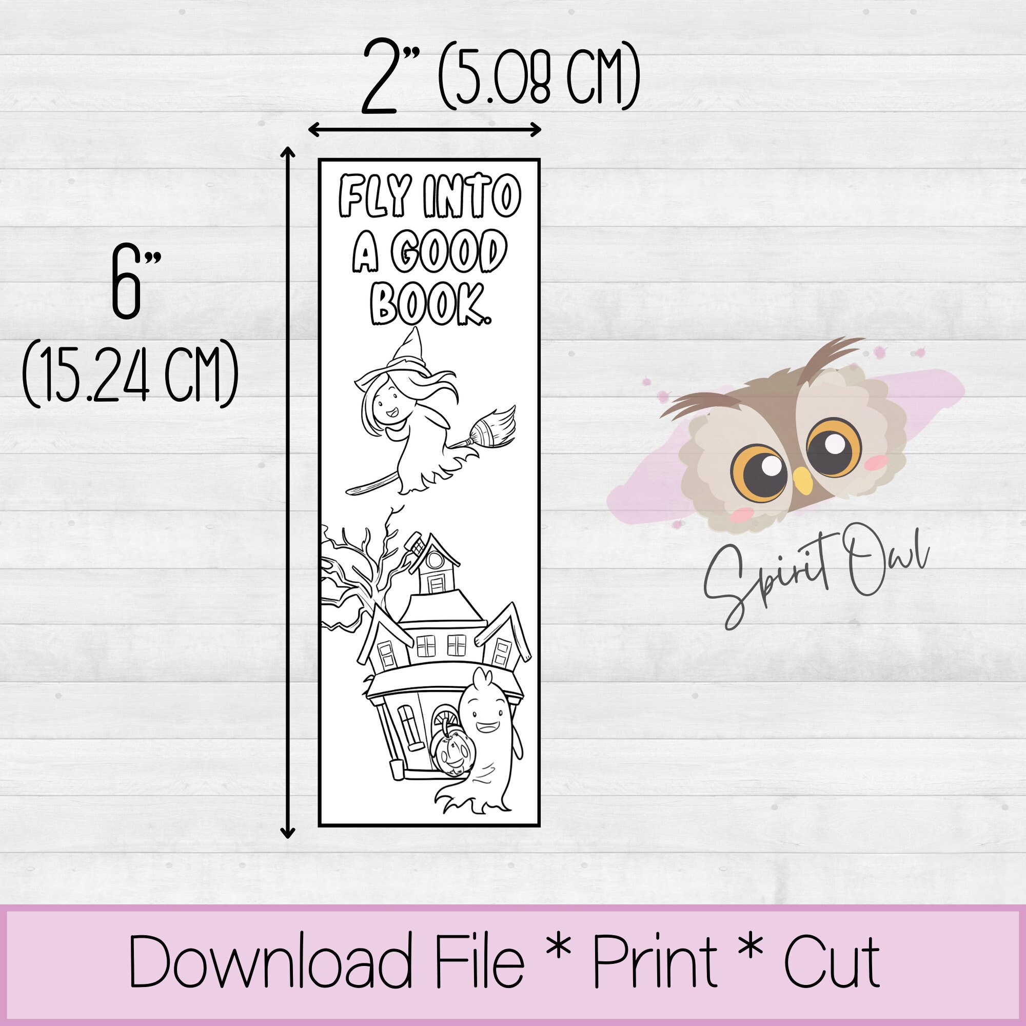 Halloween Bookmarks to Color, Halloween Party Favors, Halloween Lover ...