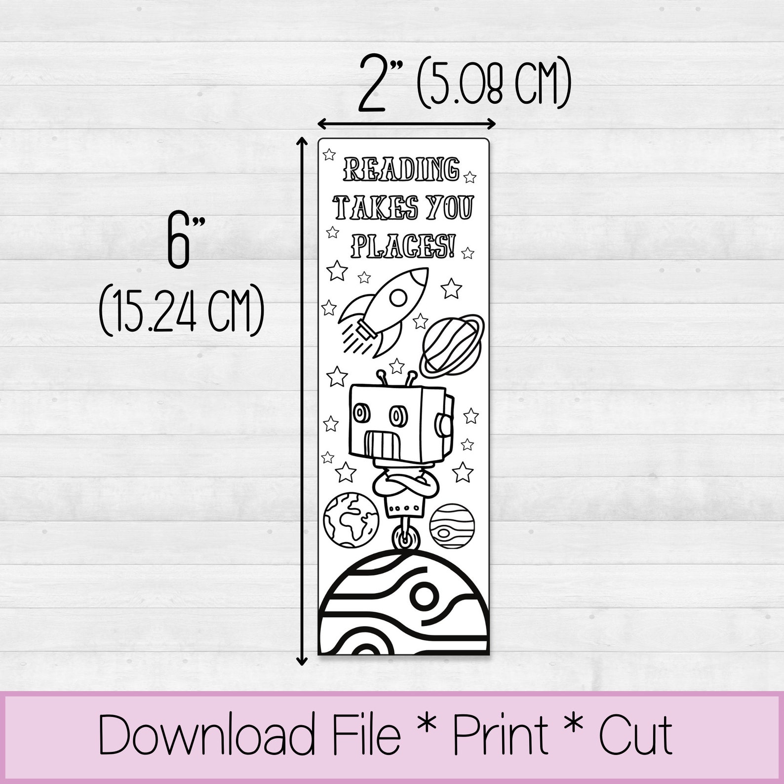 Coloring Bookmarks for Kids, Astronaut Party Favors, Space Gifts for ...