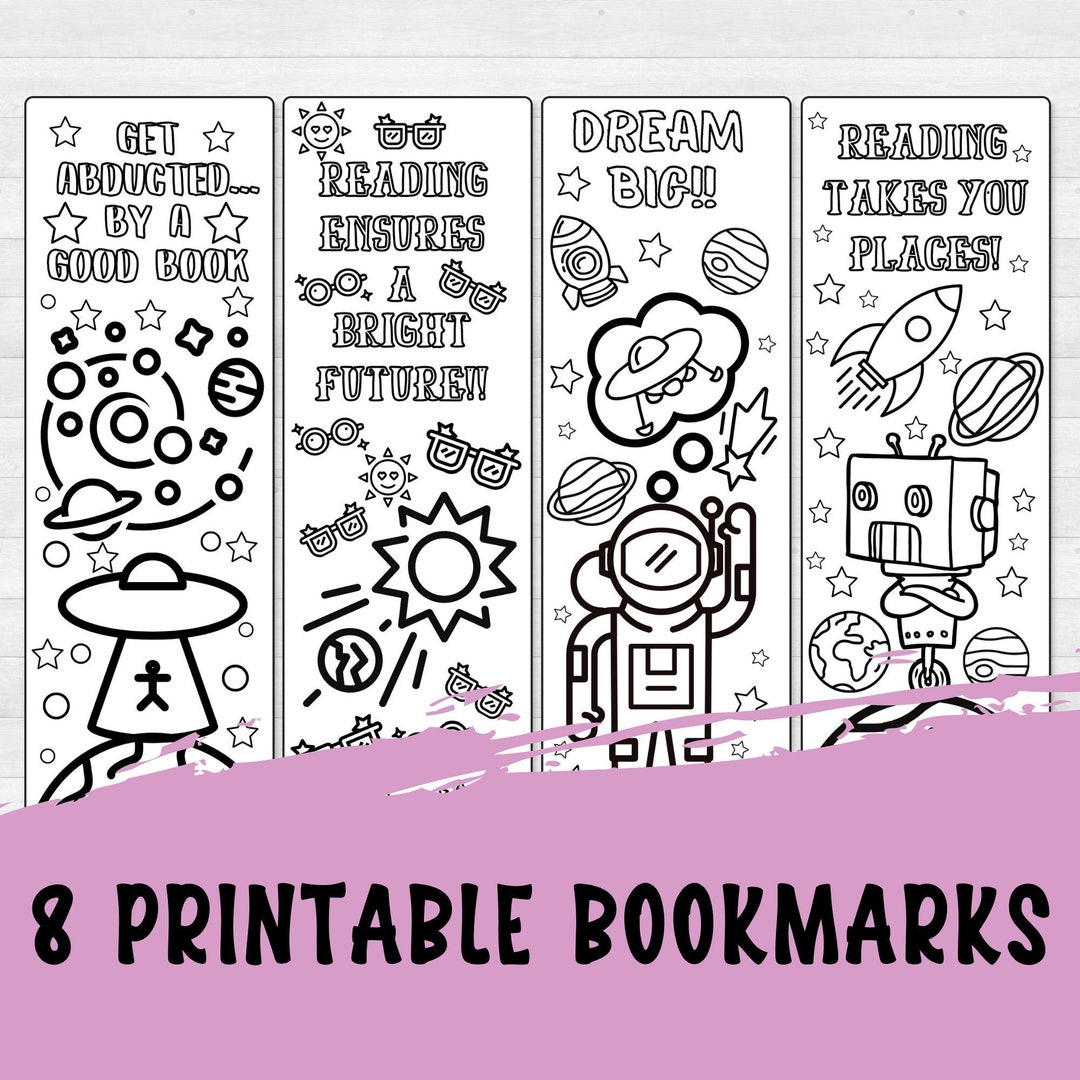 Coloring Bookmarks for Kids, Astronaut Party Favors, Space Gifts for ...