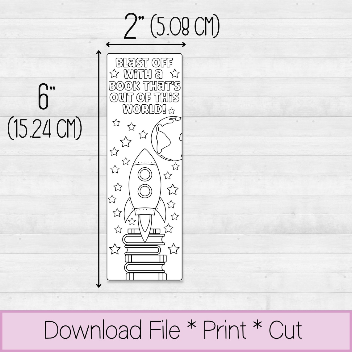 Space Bookmark, Printable Bookmarks for Kids, Space Party Favors ...