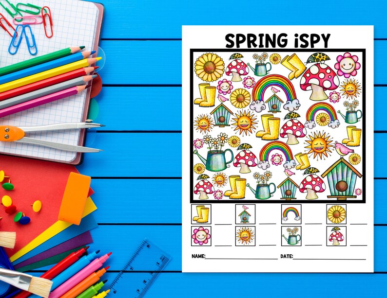 Spring Games, Ispy Kids Printable, Spring Activities for Kids ...
