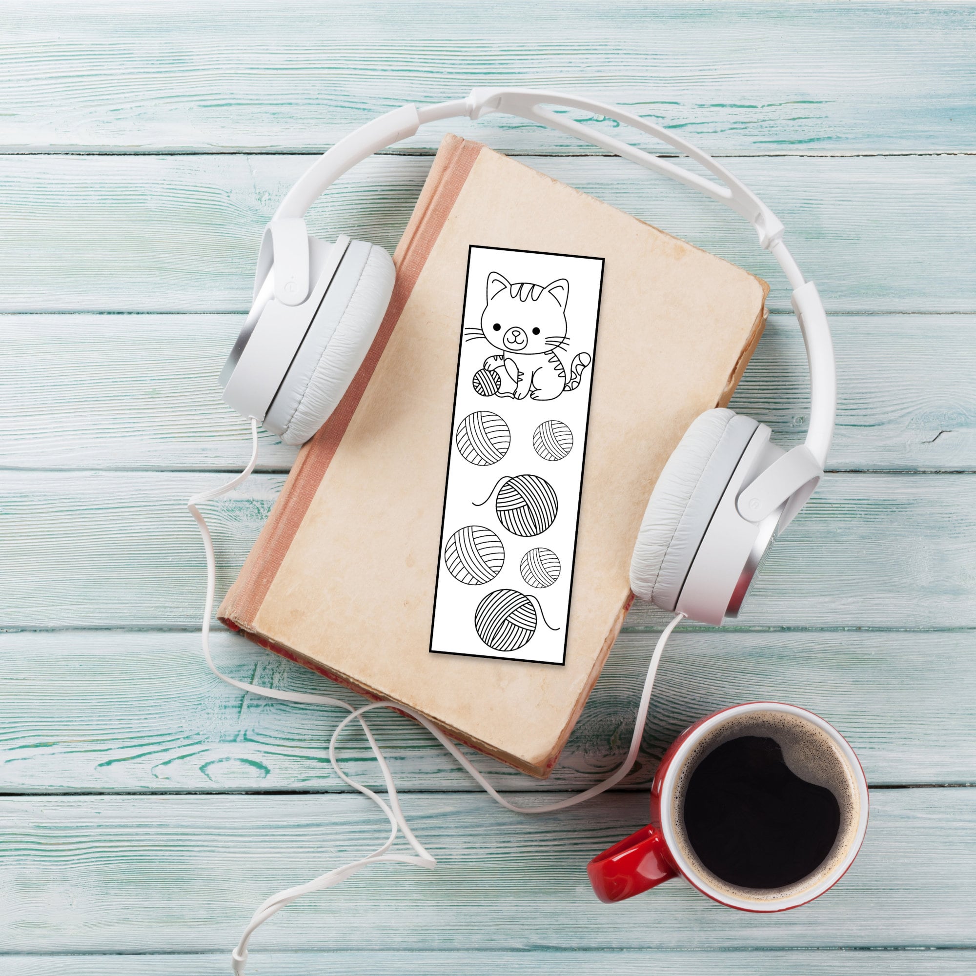 Cat Bookmark Printable, Bookmarks to Color, Advent Calendar Fillers ...