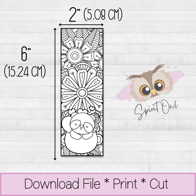 Printable Bookmark to Color, Cheap Gifts for Her, Animal Coloring Pages ...