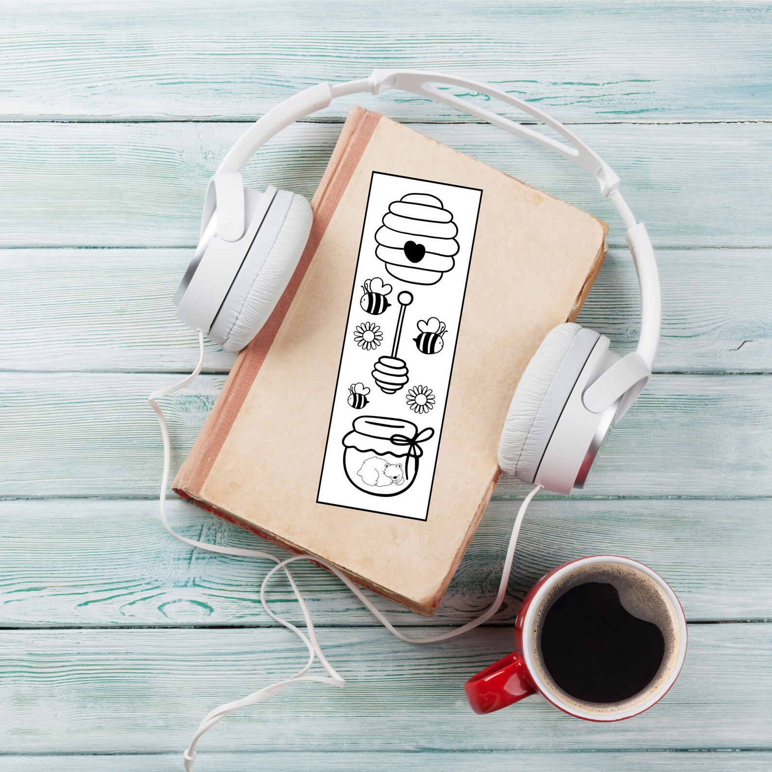 Bee Bookmarks to Color, Bee Lover Gift, Gnome Lover Gift, Honey Party ...